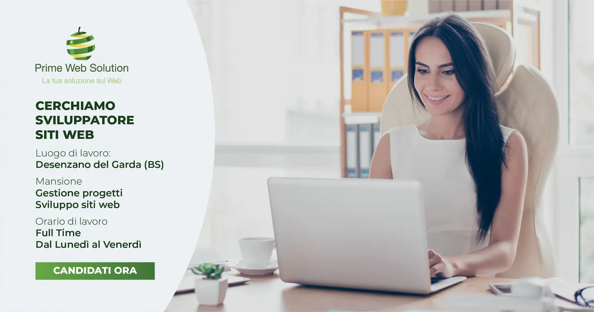 Cerchiamo sviluppatori siti web - Prime Web Solution